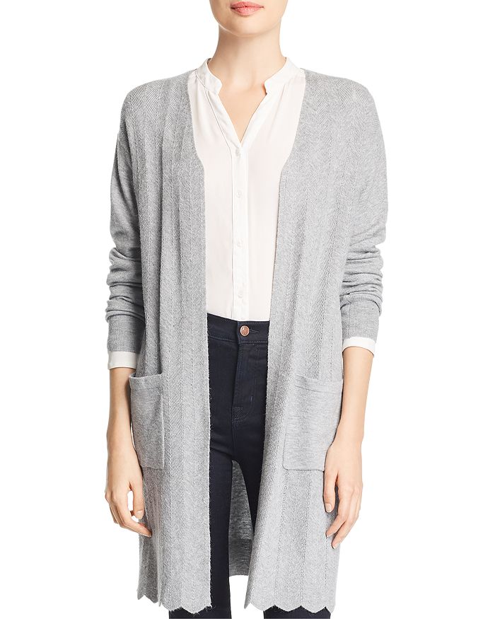 Avec Herringbone Pointelle Duster Cardigan | Bloomingdale's