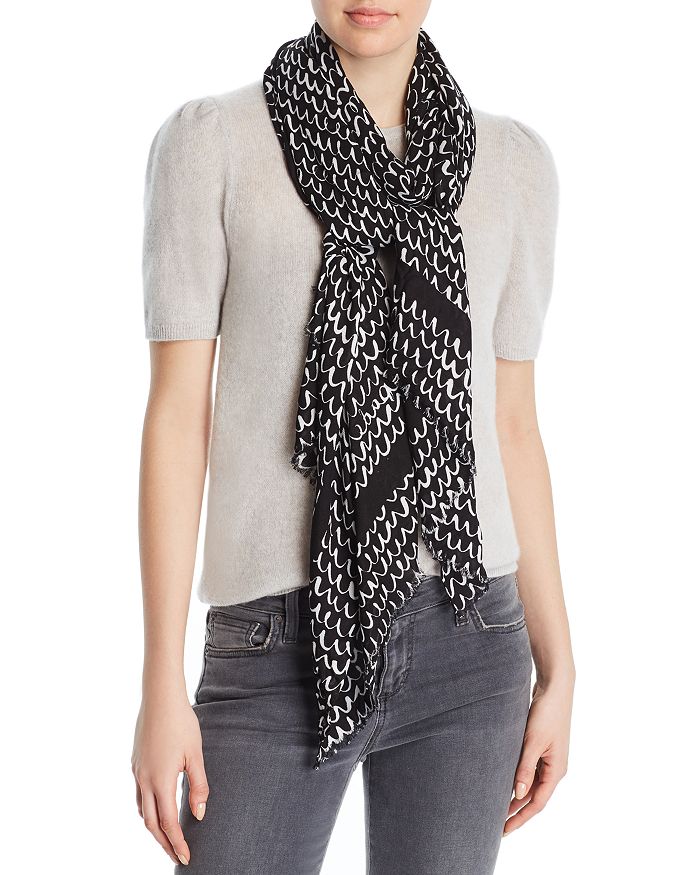 kate spade new york Scallop Print Oblong Scarf | Bloomingdale's