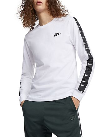 Nike Logo Striped Long-Sleeve Tee | Bloomingdale's