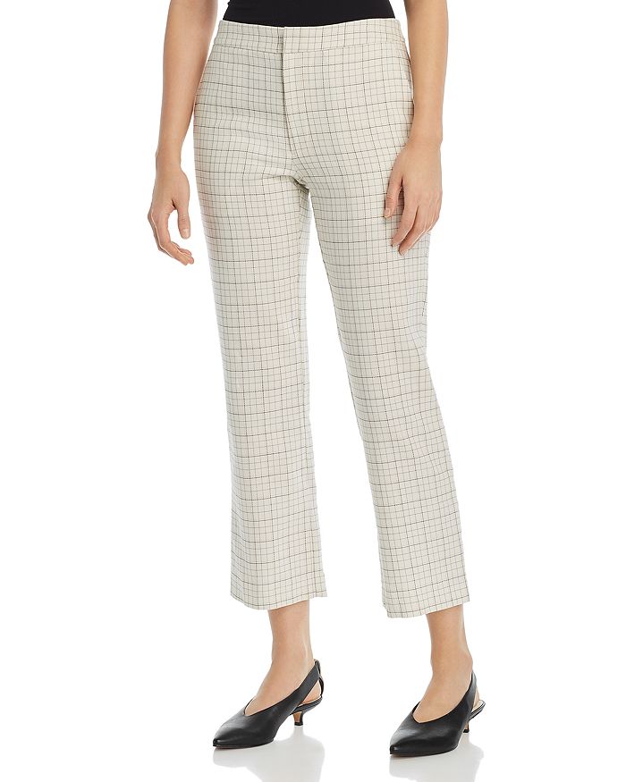 Joie Dicra Cropped Grid-Print Pants | Bloomingdale's
