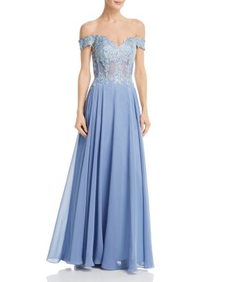 Avery G Embellished Off-the-Shoulder Gown | Bloomingdale's