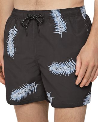 REISS Fimi Palm Print Swim Trunks | Bloomingdale's