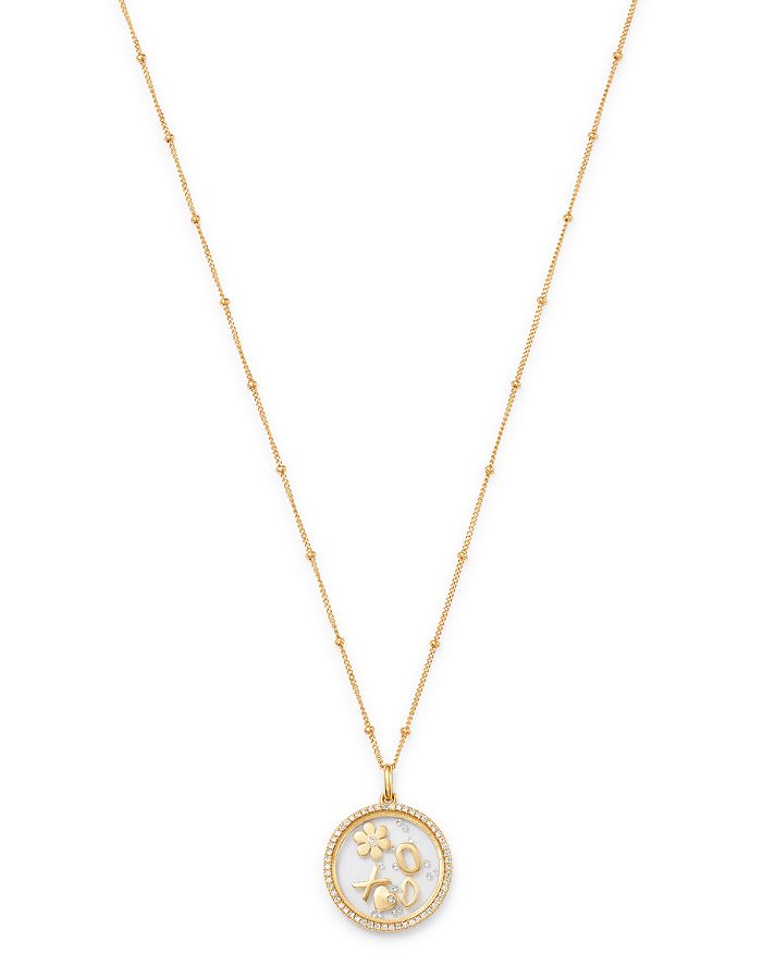 Zoe Lev 14K Yellow Gold Diamond Love Locket Pendant Necklace, 22 ...