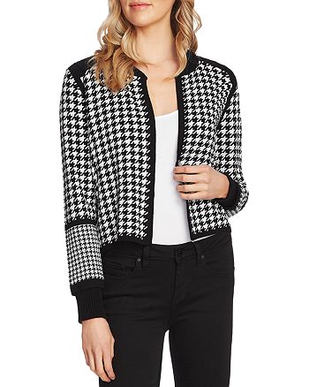 VINCE CAMUTO Houndstooth Sweater Jacket | Bloomingdale's