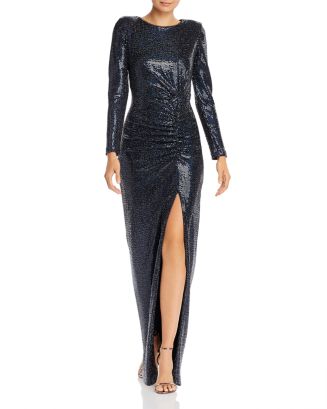 Avery G Hologram Long-Sleeved Gown | Bloomingdale's