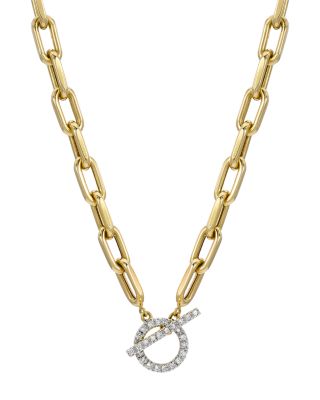 Zoe Lev 14K Yellow Gold Diamond Toggle Chain Necklace 16 Bloomingdale s
