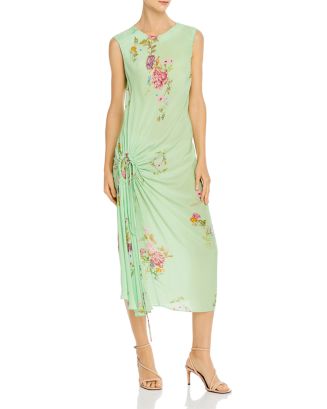 Preen Line Aida Shirred Floral Midi Dress | Bloomingdale's