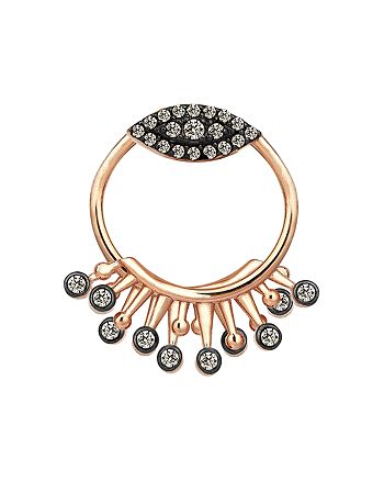 Kismet By Milka 14K Rose Gold Champagne Diamond 10th Eye Eternal Round ...