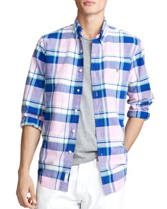 Polo Ralph Lauren Classic Fit Plaid Button-Down Oxford Shirt ...