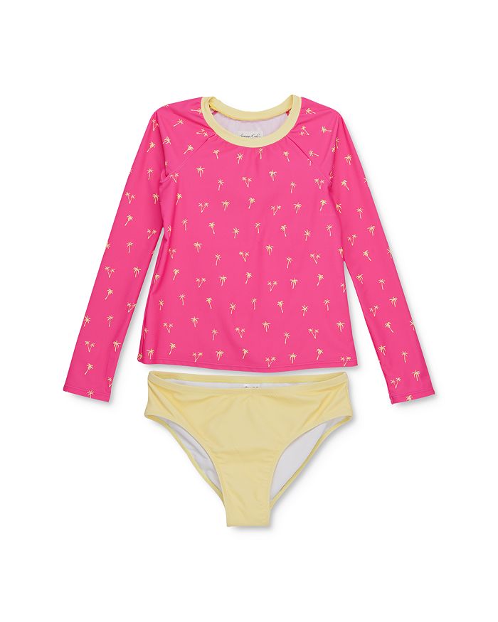Sovereign Code Girls' Bondi Palm Rash Guard Top & Bottom Set - Little ...
