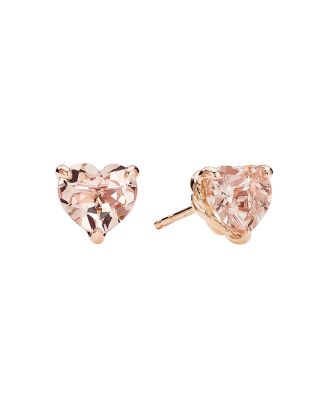 Morganite heart earrings store