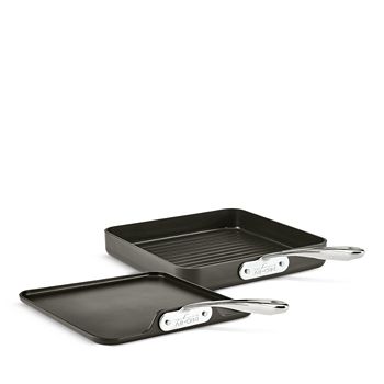 All-Clad Essentials Non-Stick Stacking Grill & Griddle Set | Bloomingdale's
