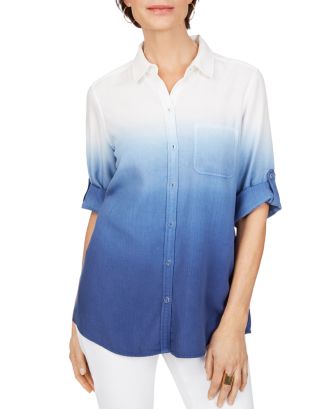 Foxcroft Ombré Button-Up Shirt | Bloomingdale's