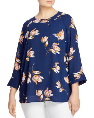Daniel Rainn Plus Floral Print Top | Bloomingdale's