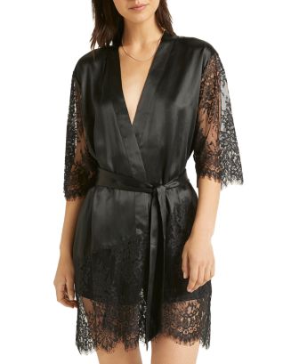 GINIA Silk Lace Robe | Bloomingdale's