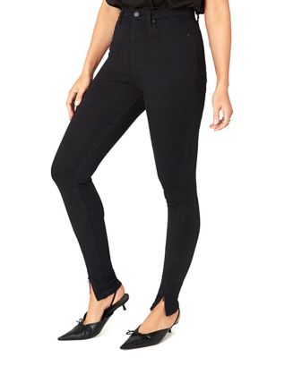 WeWoreWhat High Rise Ankle Zip Skinny Jeans in Jet | Bloomingdale's