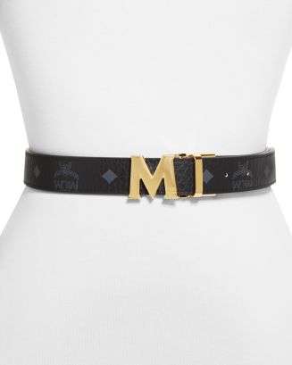 MCM Unisex M Logo Reversible Belt | Bloomingdale's