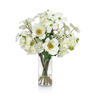 Diane James Home BLOOMS Dogwood and Anemone Faux Floral Bouquet in ...