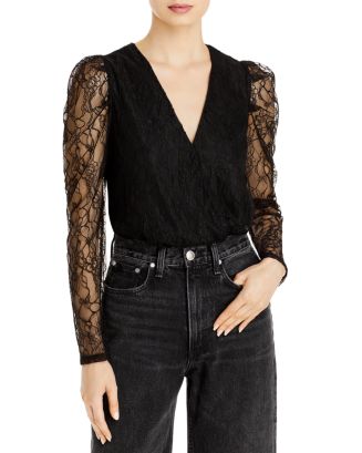 WAYF Shirley Lace Sleeve Bodysuit | Bloomingdale's