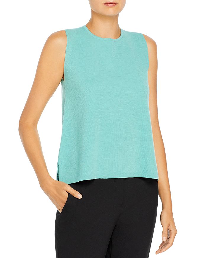 Eileen Fisher Sleeveless Wool Shell Top | Bloomingdale's