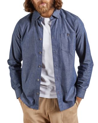 Ted Baker Simmer Cotton Blend Denim Shirt | Bloomingdale's