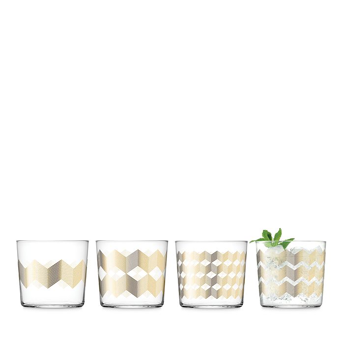 Lsa Gold Chevron Assorted Tumblers, Set Of 4 | ModeSens
