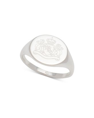 Ralph Lauren Crest Ring in Sterling Silver | Bloomingdale's