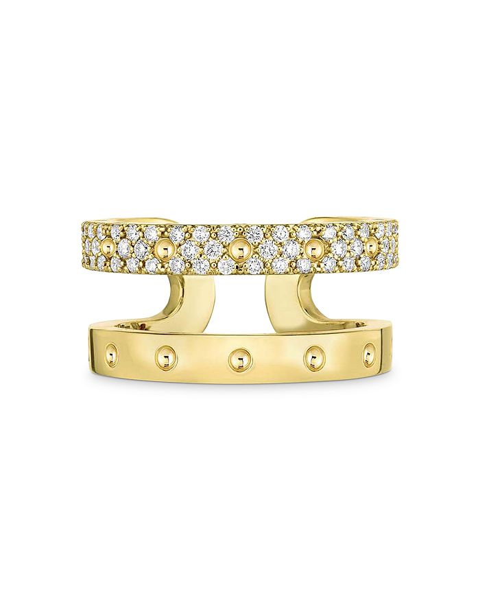 Roberto Coin 18K Yellow Gold Diamond Double Symphony Band | Bloomingdale's