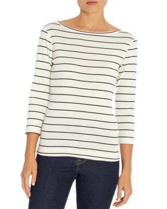 Three Dots Striped British Tee | Bloomingdale's