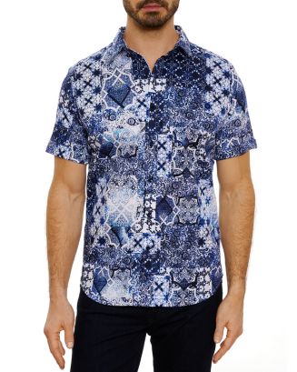 Robert Graham Ballad Short Sleeve Shirt, Bloomingdale's Slim Fit ...