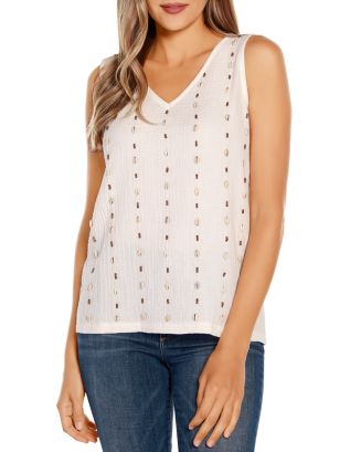 Belldini V Neck Embellished Tank Top | Bloomingdale's