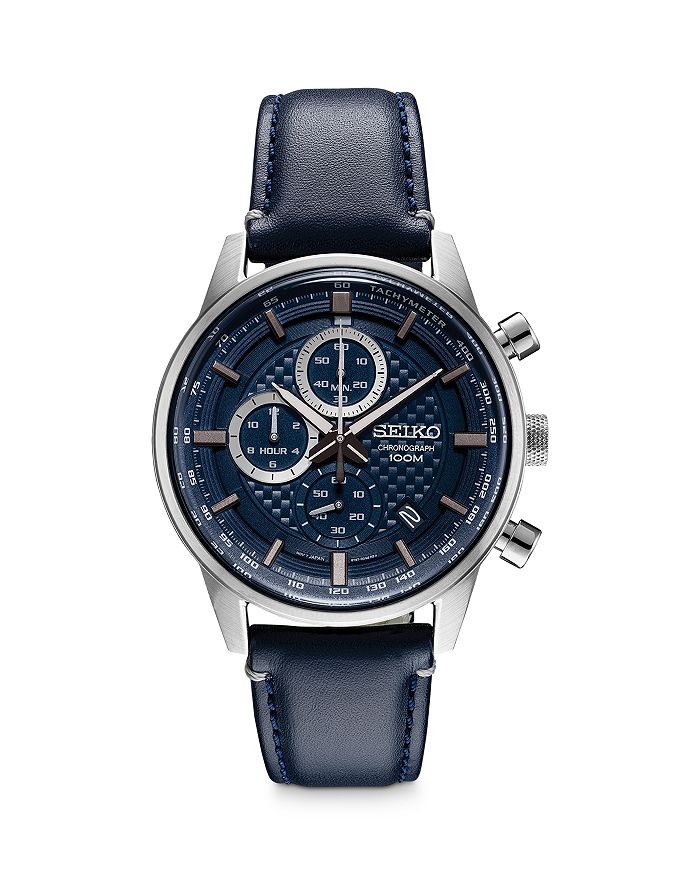 Seiko Watch Essentials Chronograph, 42.7mm | Bloomingdale's
