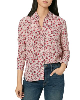 Equipment Leema Silk Floral Print Pocket Blouse | Bloomingdale's