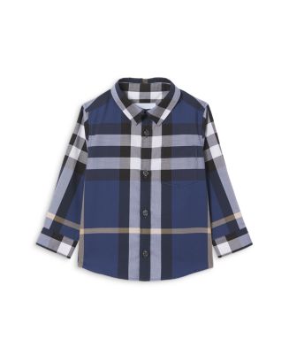 Burberry Boys' Mini Owen Check Stretch Cotton Shirt - Baby | Bloomingdale's