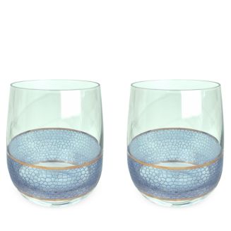 Michael Wainwright Set of 2 Panthera Glass Rock Glasses | Bloomingdale ...