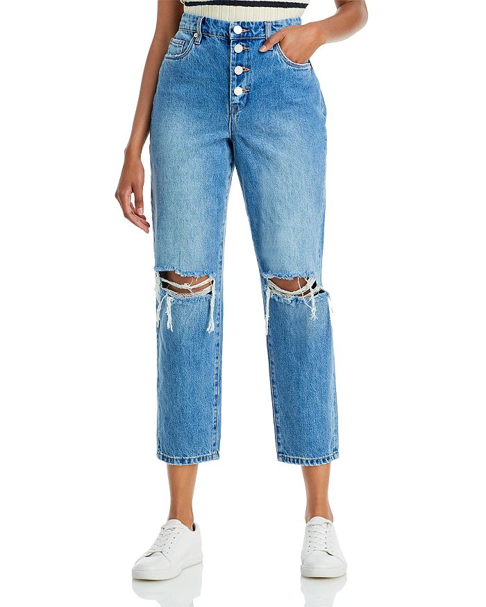 BLANKNYC Button Fly Cropped Jeans in Bigger & Better | Bloomingdale's