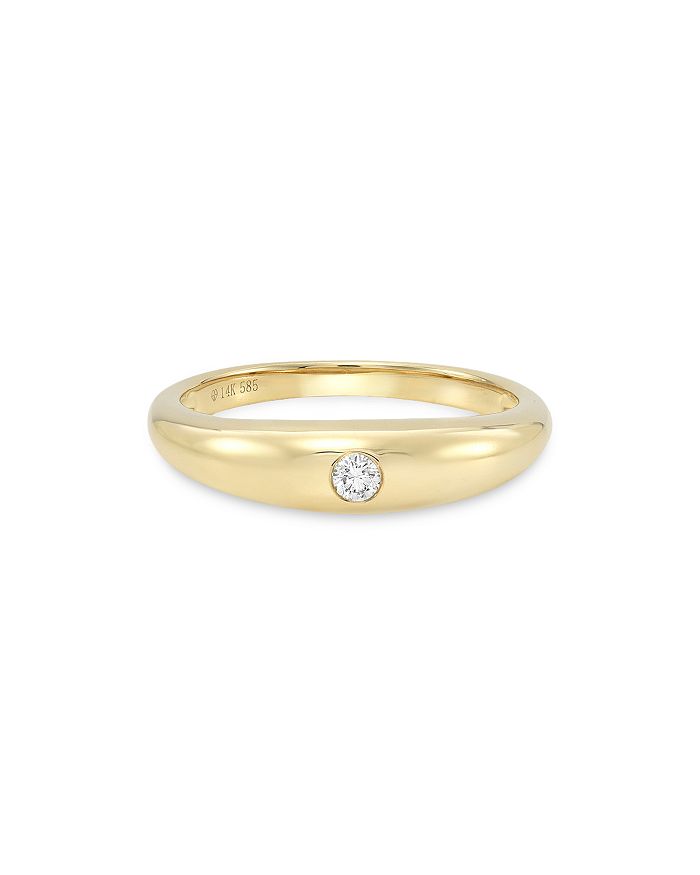 Zoe Lev 14K Yellow Gold Diamond Dome Ring | Bloomingdale's
