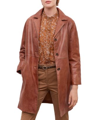 Gerard Darel Marilou Leather Coat | Bloomingdale's