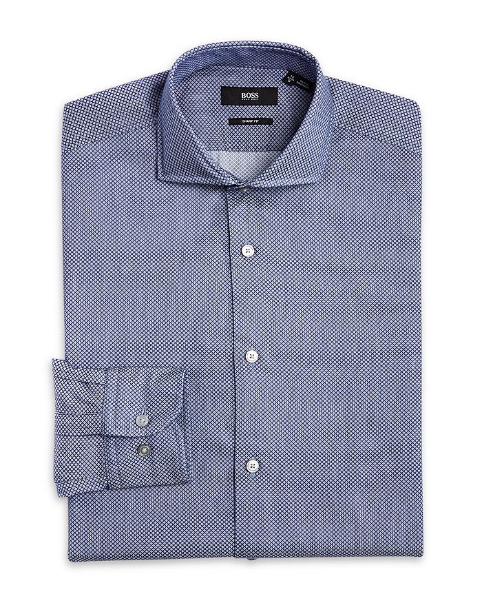 BOSS Micro Check Regular Fit Dress Shirt | Bloomingdale's