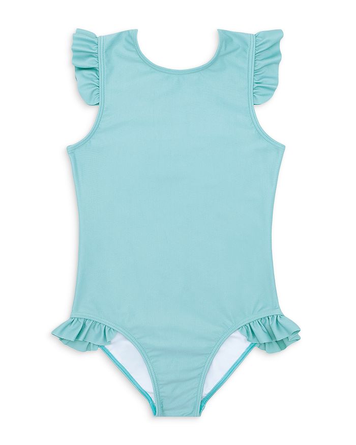Minnow Girls' One Piece Azul Ruffle Swimsuit - Little Kid, Big Kid ...