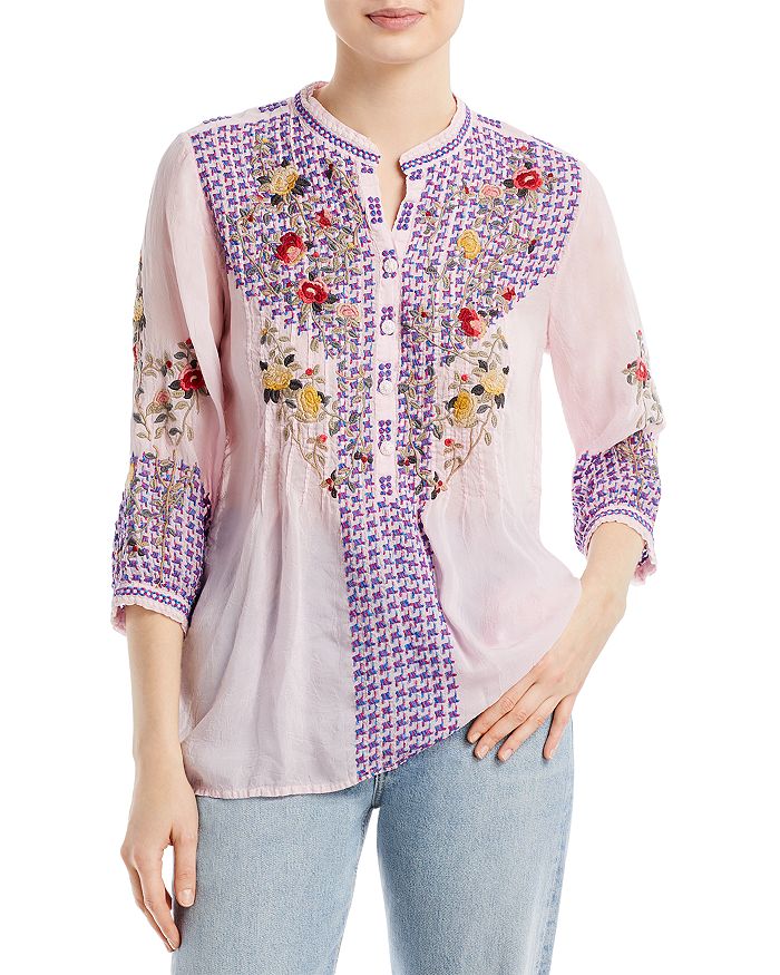 Johnny Was Embroidered Event Blouse | Bloomingdale's