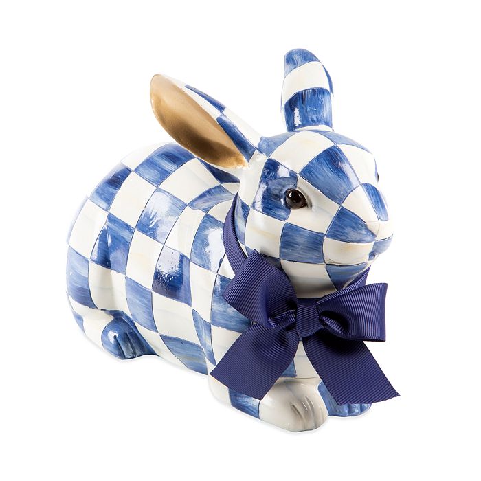 Mackenzie-Childs Royal Check Resting Bunny Décor | Bloomingdale's