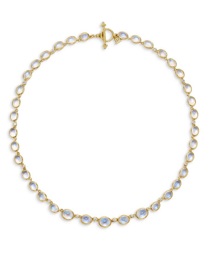 Temple St. Clair 18K Yellow Gold Classic Blue Moonstone & Diamond ...