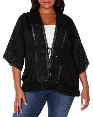 Belldini Plus Eyelet Cardigan | Bloomingdale's