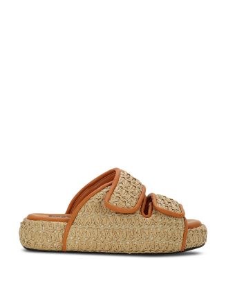 SIMON MILLER Women's Woven Straw Slide Sandals | Bloomingdale's