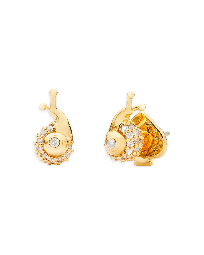 kate spade new york Fruit Salad Pavé Snail Stud Earrings in Gold Tone ...
