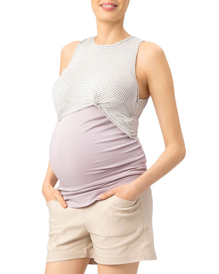 Stowaway Collection Layered Look Twist Nursing Tank | Bloomingdale's