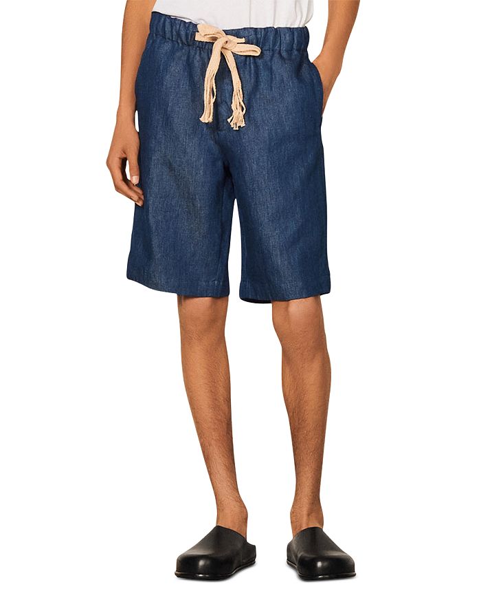 Sandro Chambray Drawstring Shorts | Bloomingdale's