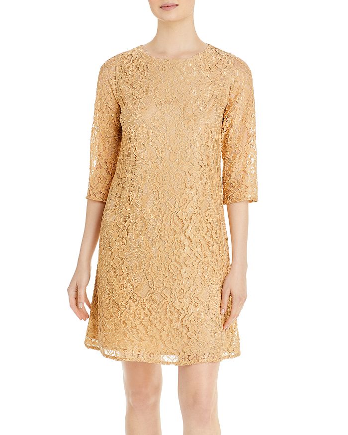 Caroline Rose Floral Lace Dress | Bloomingdale's