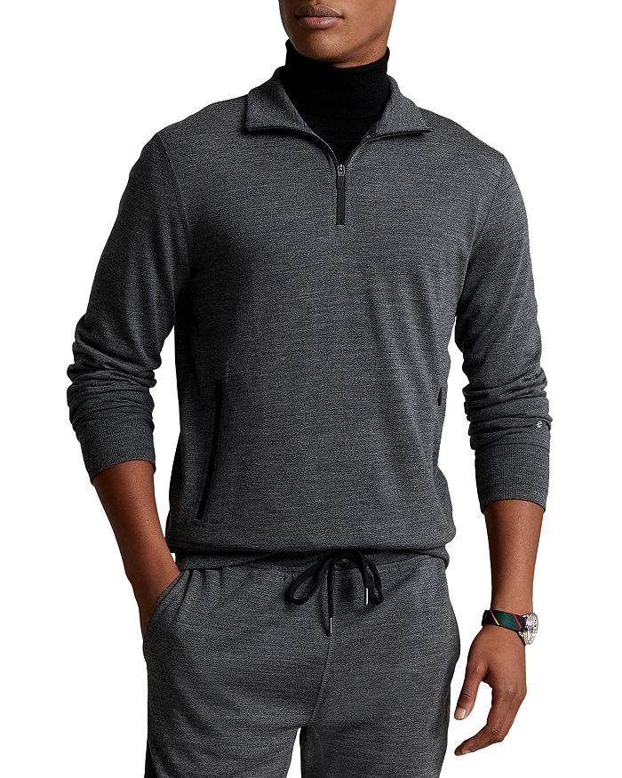Polo Ralph Lauren Wool Terry Quarter-Zip Pullover | Bloomingdale's